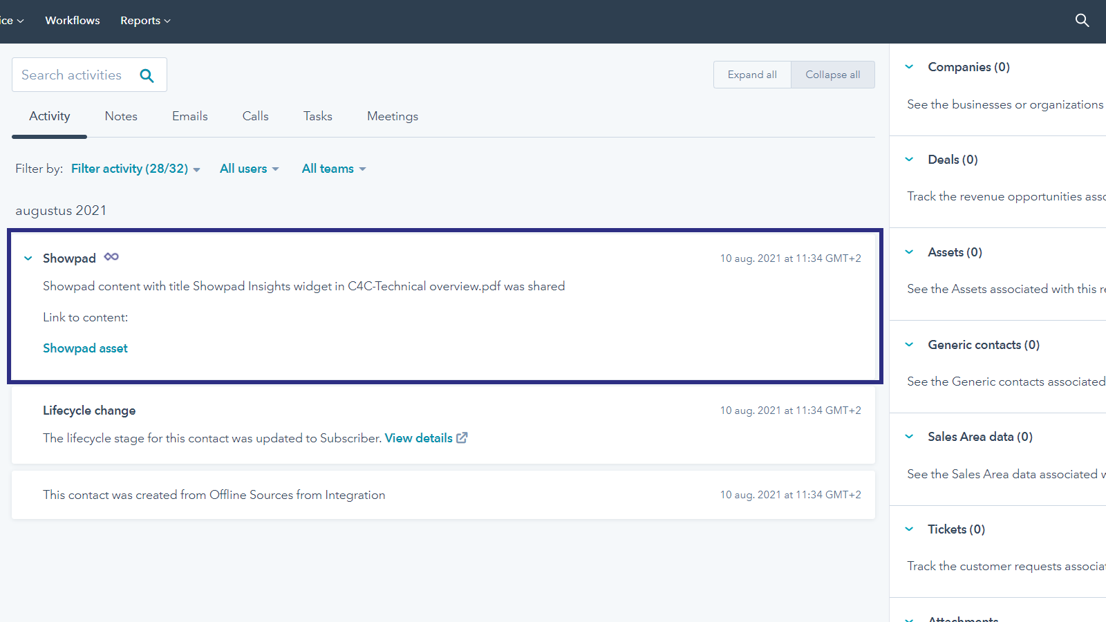 HubSpot + Showpad Integration by Elixir Solutions