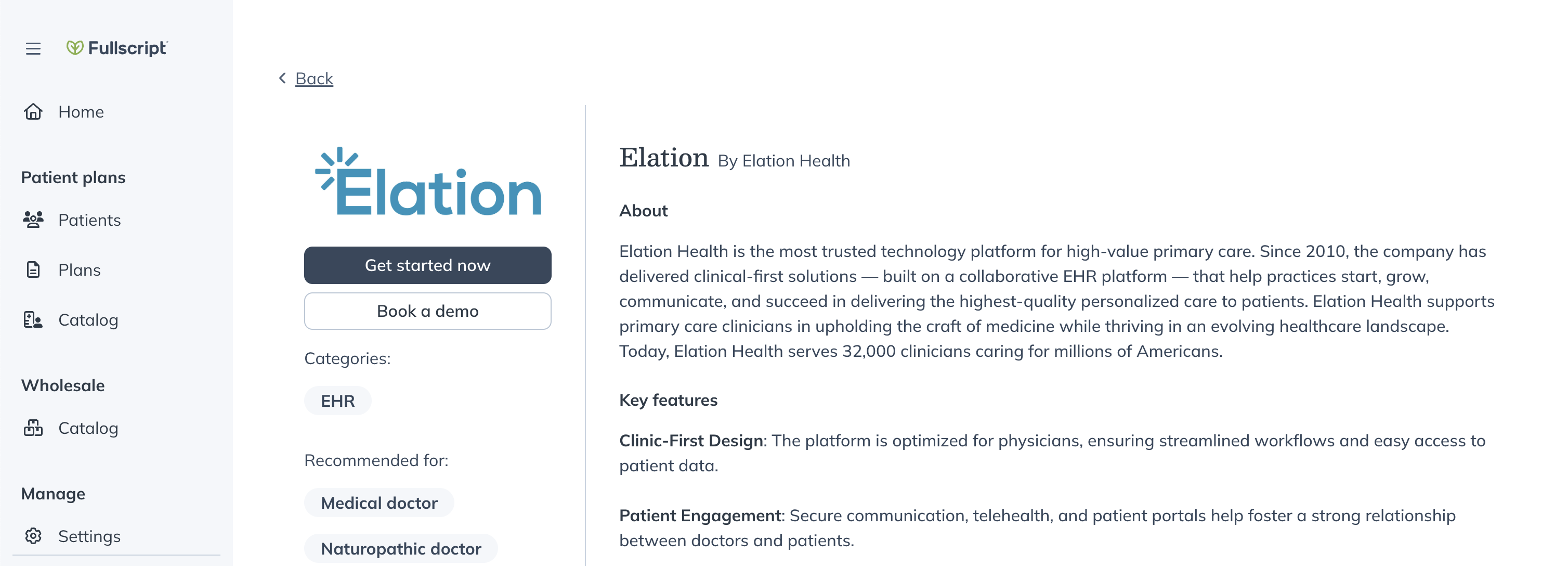 Transform the way you recommend supplements - Partners & Integrations | Elation Health