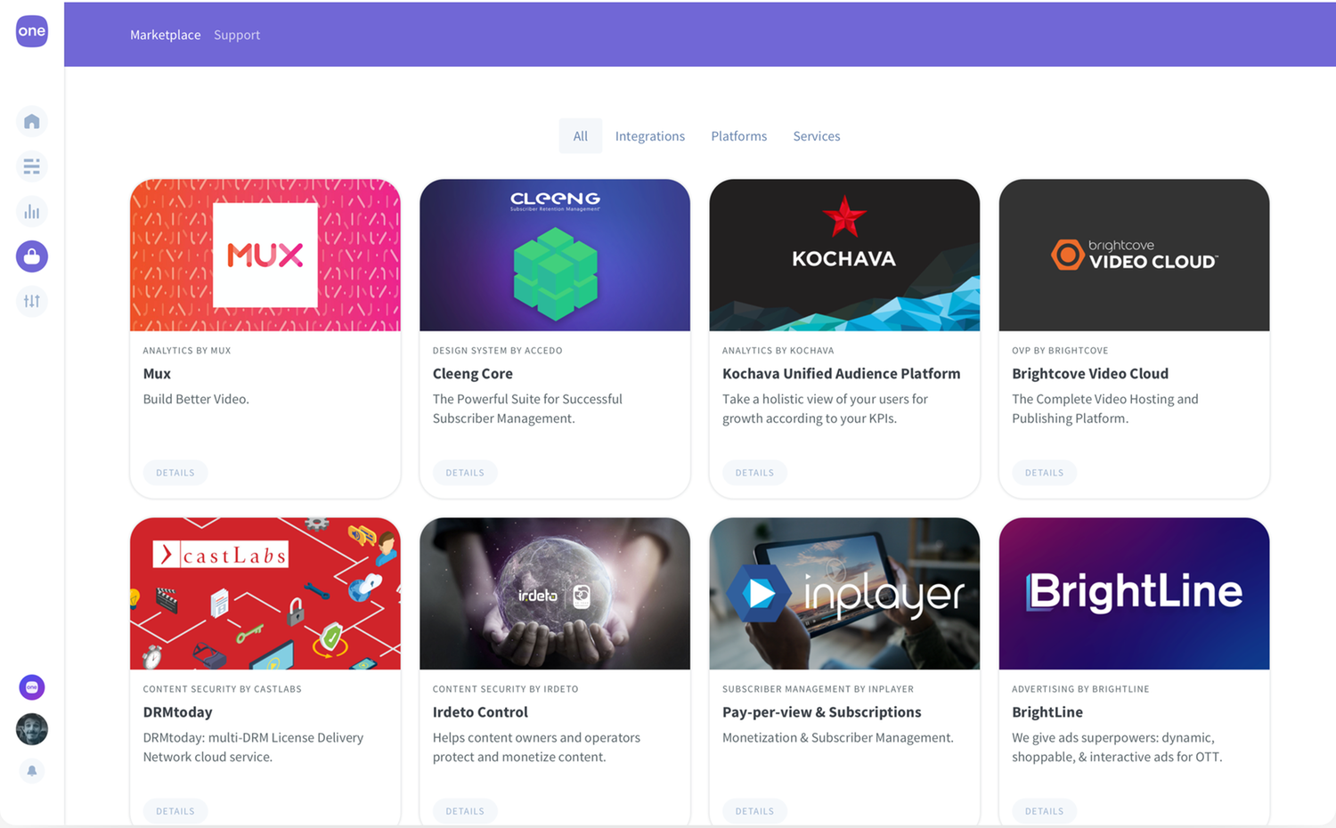 Accedo One - Brightcove Marketplace